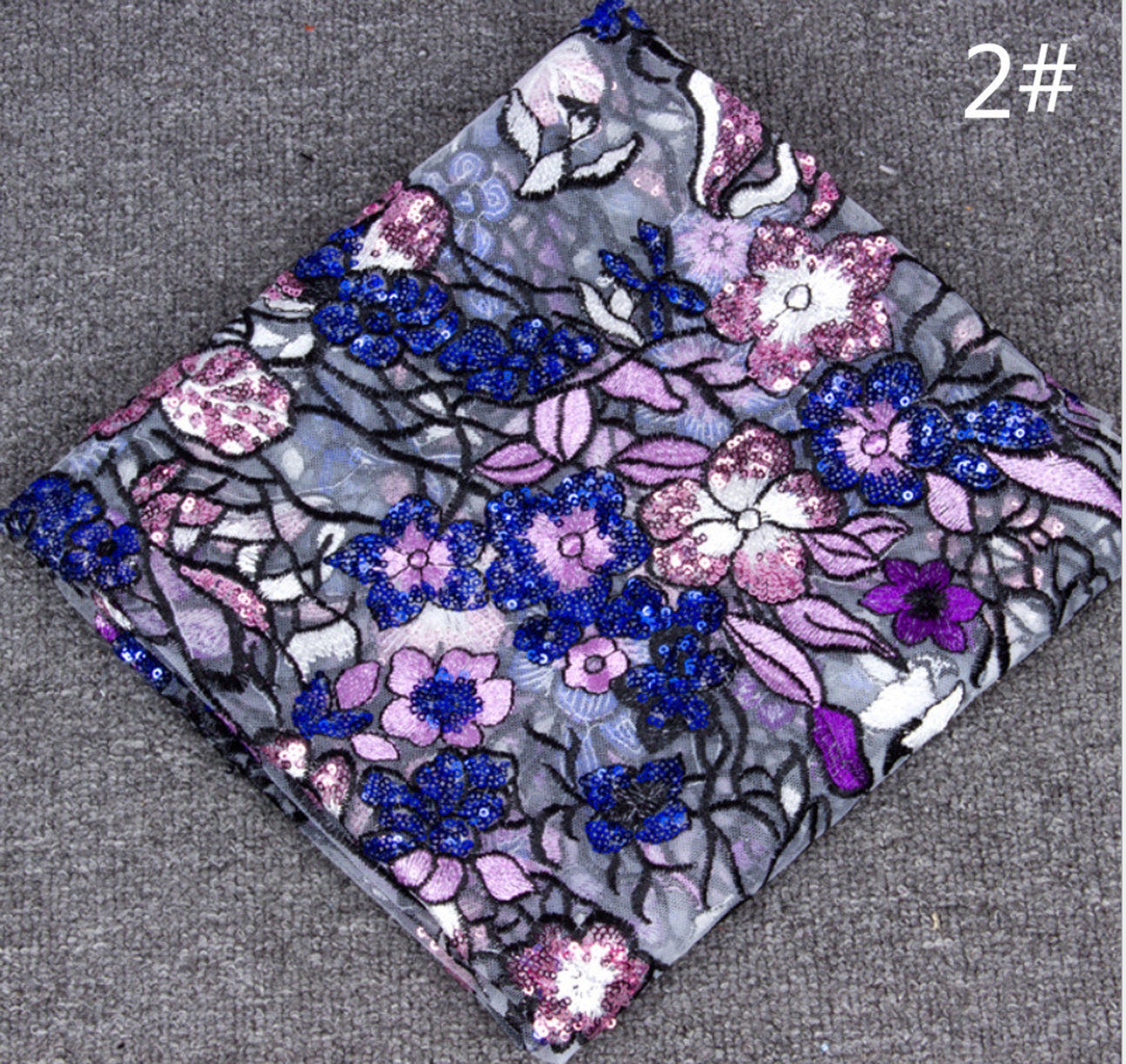 High Quality 1 Yard Multicolor Sequin Fabricwedding Bridal - Etsy