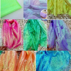 Laser Organza Fabric,shiny Iridescent Crinkle Sheer Organza Fabric ...