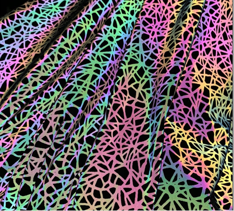 1 tela reflectante del patio color del arco iris iridiscente | Etsy