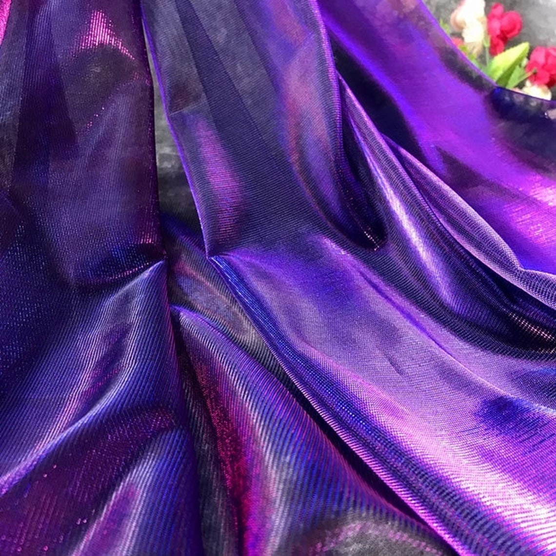 1yard Iridescent Purple Blue Mesh2way Stretch Soft Smooth - Etsy