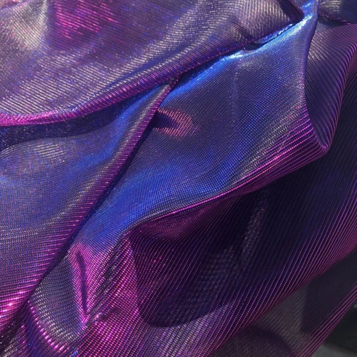1yard Iridescent Purple Blue Mesh2way Stretch Soft Smooth - Etsy