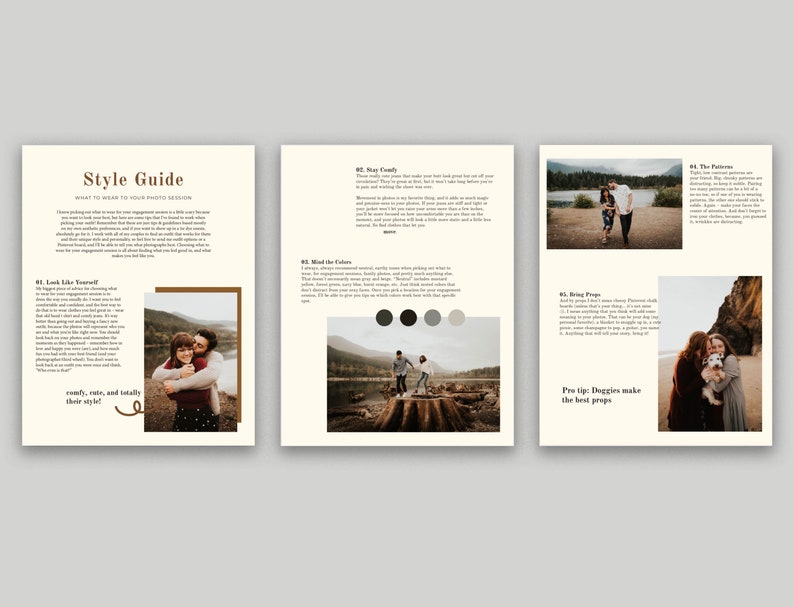 Photographer What to Wear Style Guide for Canva and Photoshop - Etsy