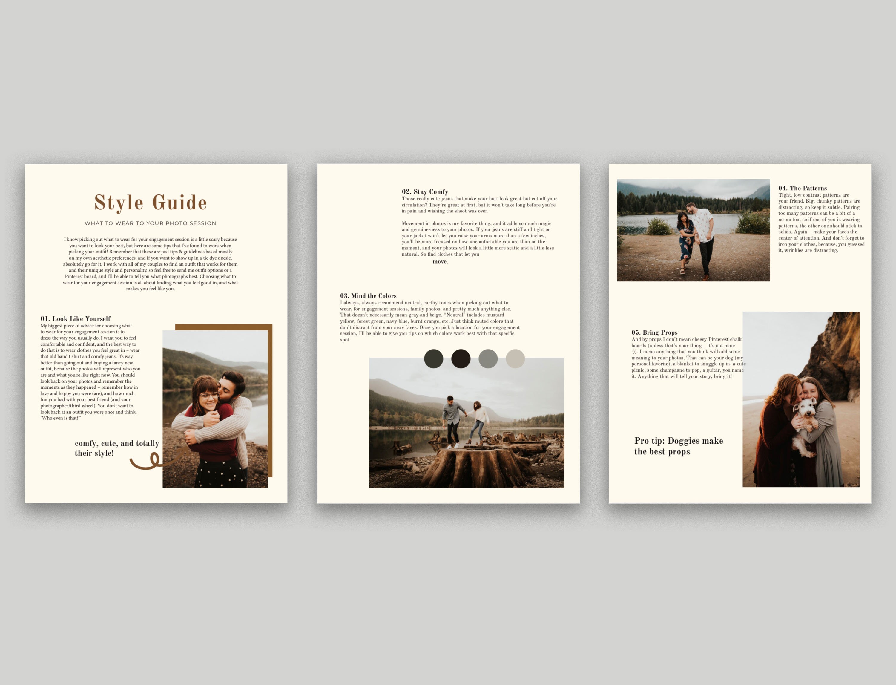 Photographer What to Wear Style Guide for Canva and Photoshop - Etsy