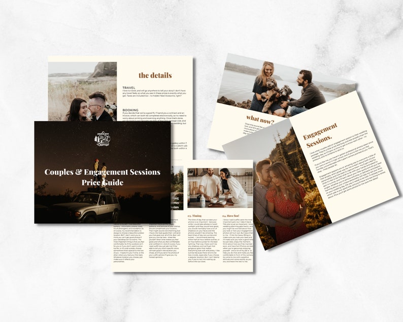 Couples & Engagement Sessions Photographer Price Guide Template for ...