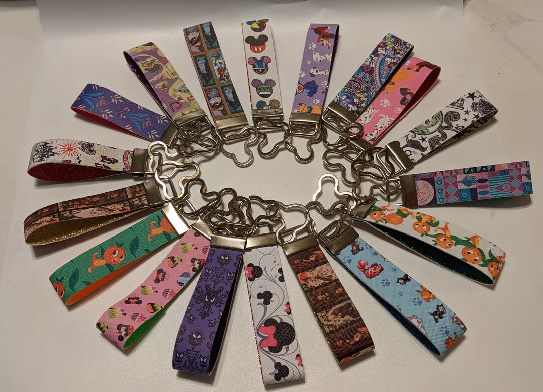 Disney Faux Leather Key Fobs - Etsy