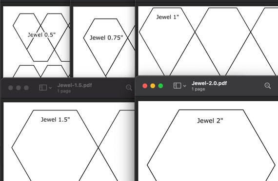 Jewel Printable English Paper Piecing Template | Etsy