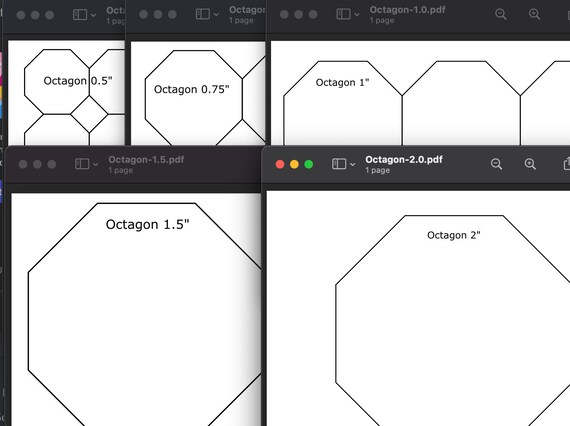 Octagon Printable English Paper Piecing Template - Etsy