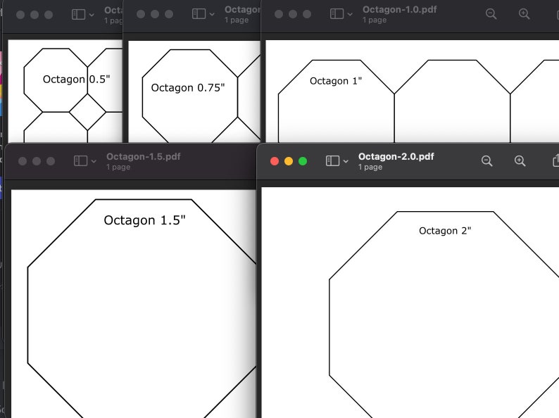 Octagon - Printable English Paper Piecing Template - Etsy