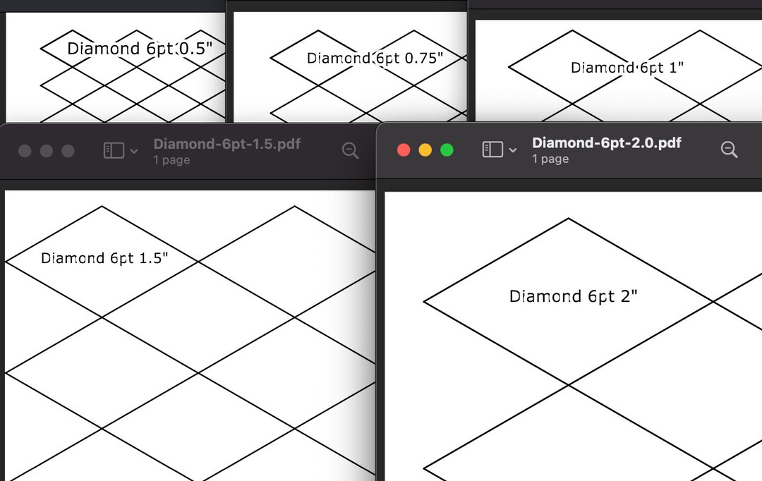 Diamond 6pt - Printable English Paper Piecing Template - Etsy