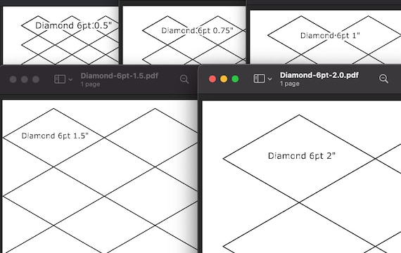 Diamond 6pt Printable English Paper Piecing Template | Etsy