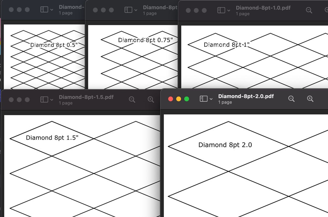 Diamond 8pt - Printable English Paper Piecing Template - Etsy