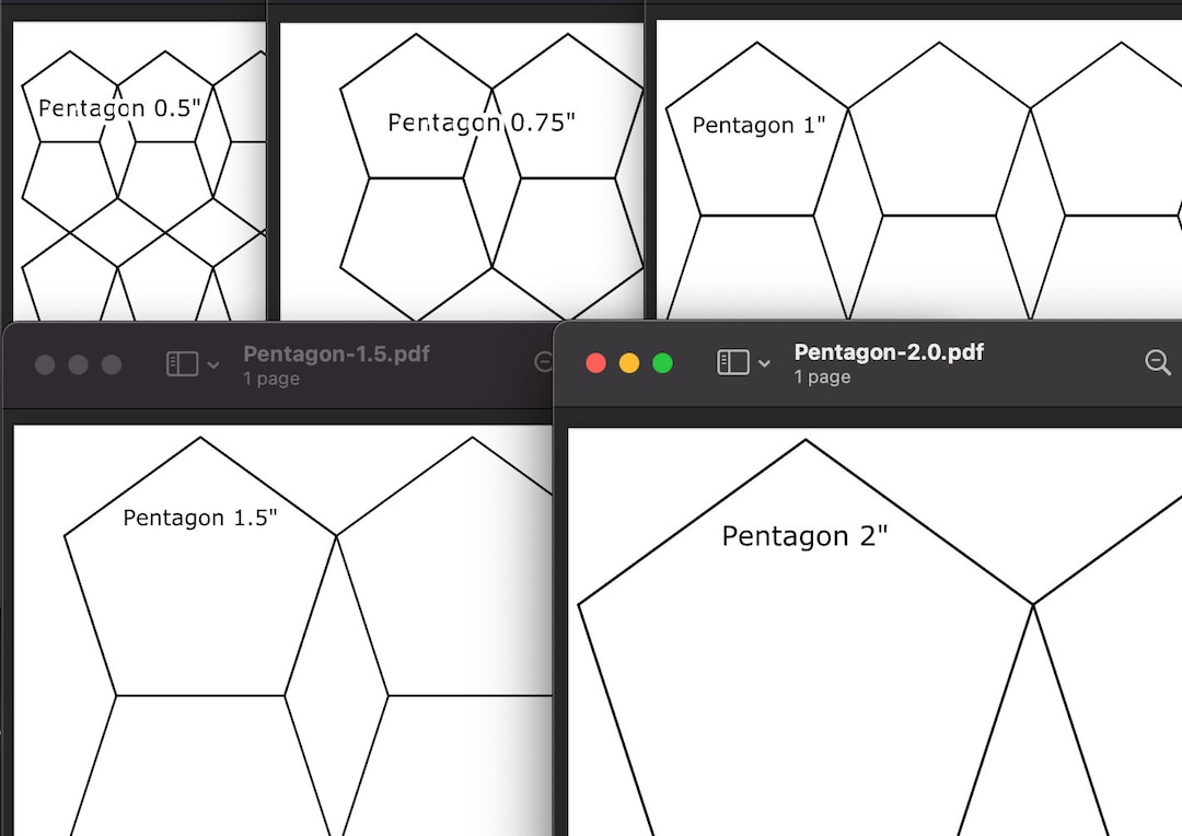 Pentagon - Printable English Paper Piecing Template - Etsy