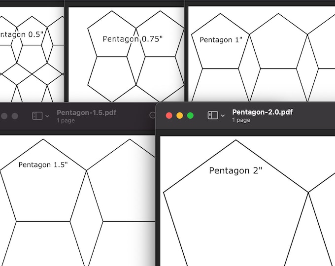Printable Pentagon EPP Template PDF Instant Download - Etsy