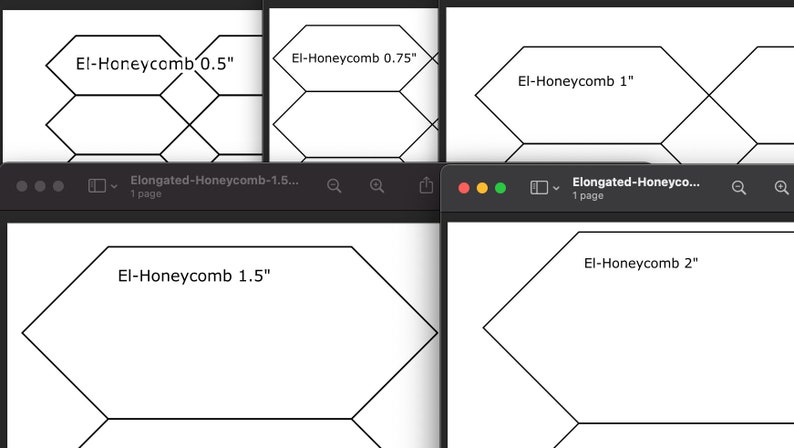 Printable English Paper Piecing Templates Set - Etsy