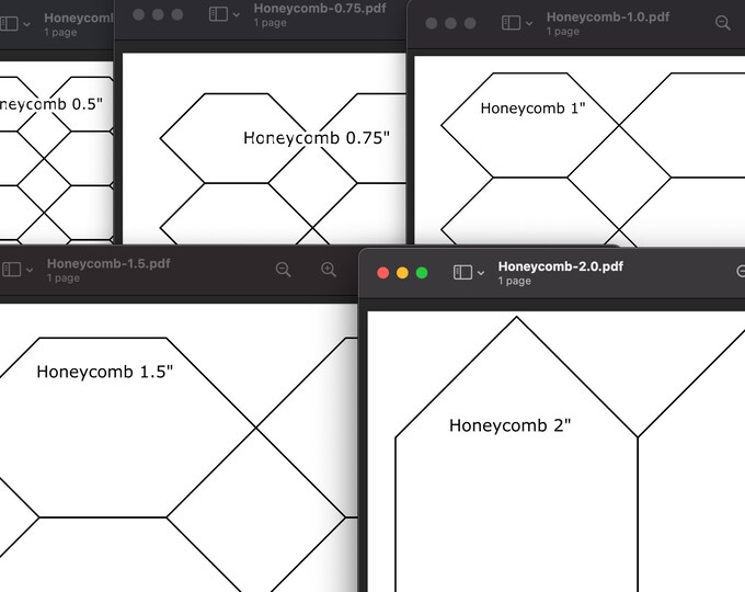 Honeycomb - Printable English Paper Piecing Template - Etsy