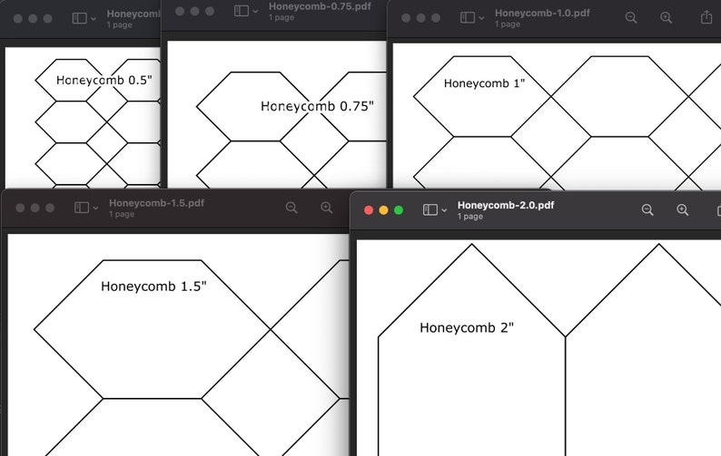 Honeycomb Printable English Paper Piecing Template - Etsy