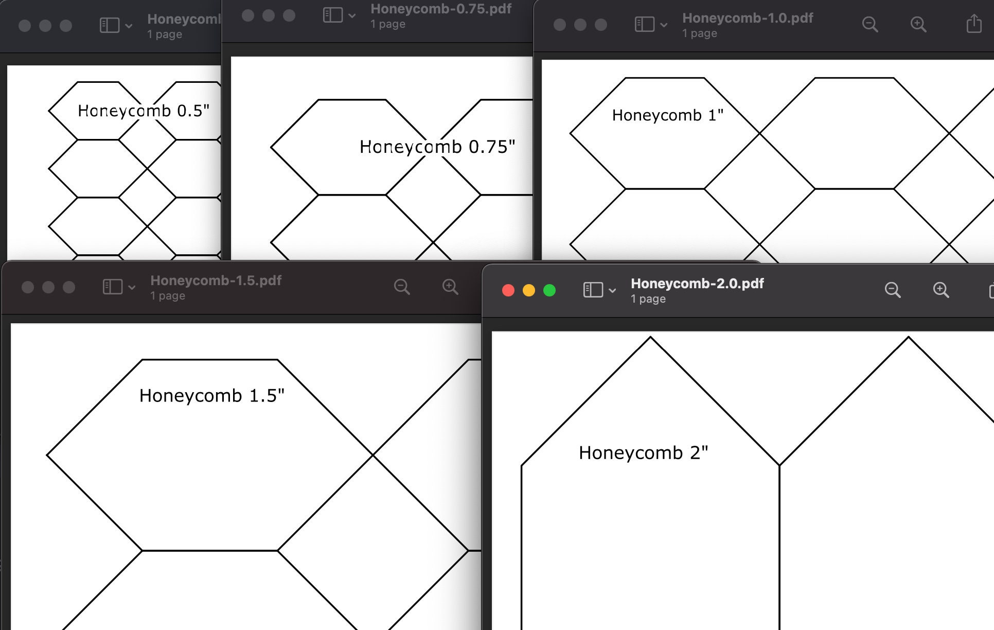 Honeycomb Printable English Paper Piecing Template - Etsy