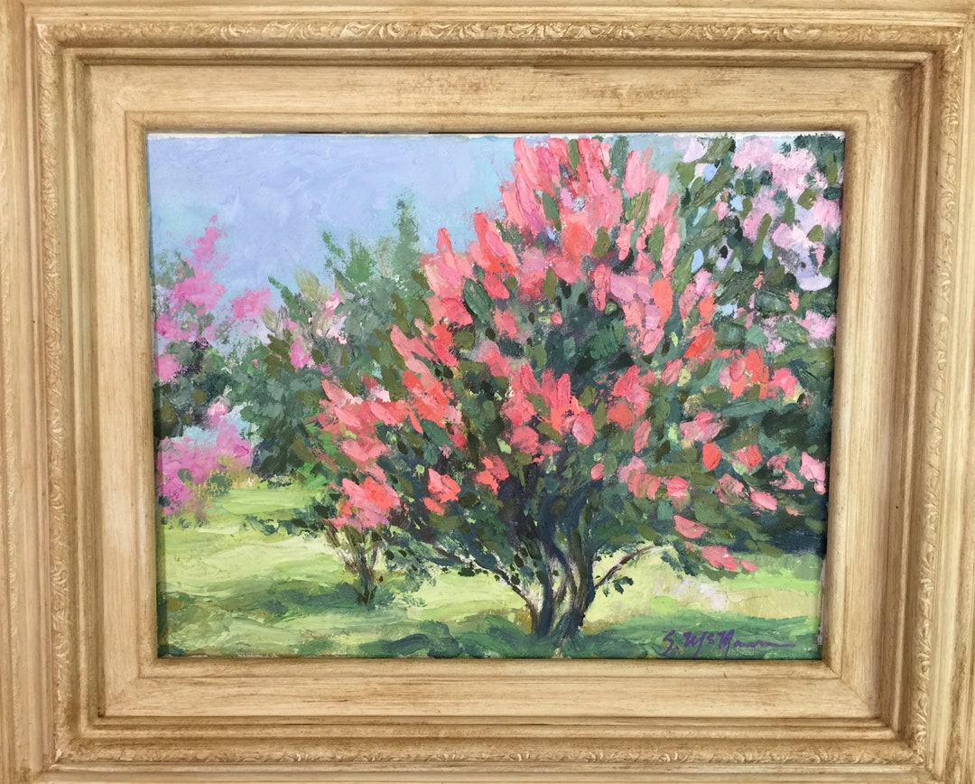 Botanical Scene Impressionism Landscape Oil Canvas 11x14 - Etsy