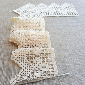 PDF Pattern: Hand Crocheted Border Fillet Crochet Lace Trim | Etsy ...