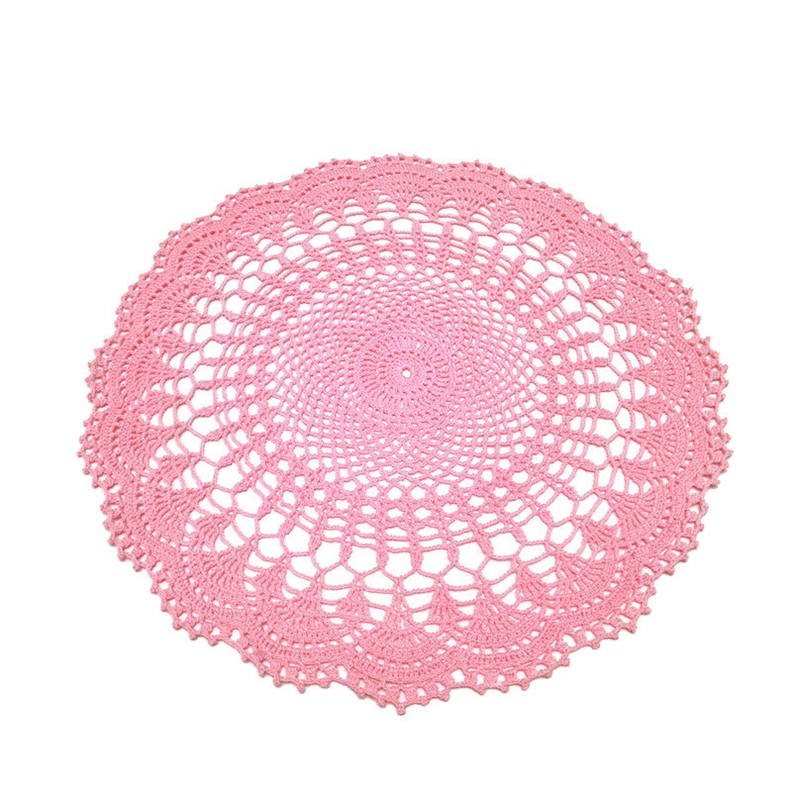 Set of Three Pastel Pink Crochet Doilies. Mother's Day - Etsy