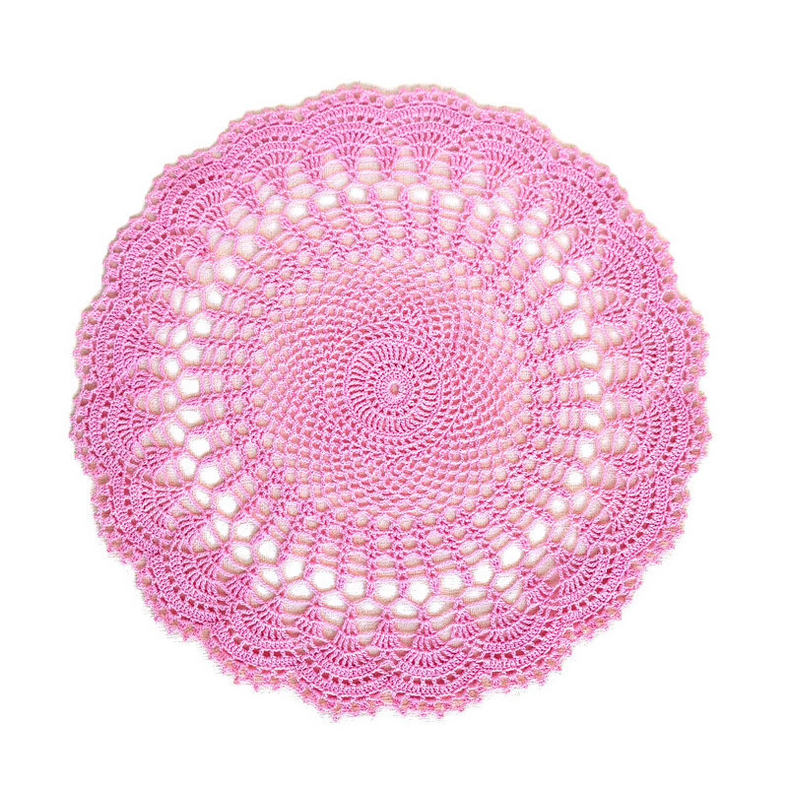 Set of Three Pastel Pink Crochet Doilies. Mother's Day - Etsy