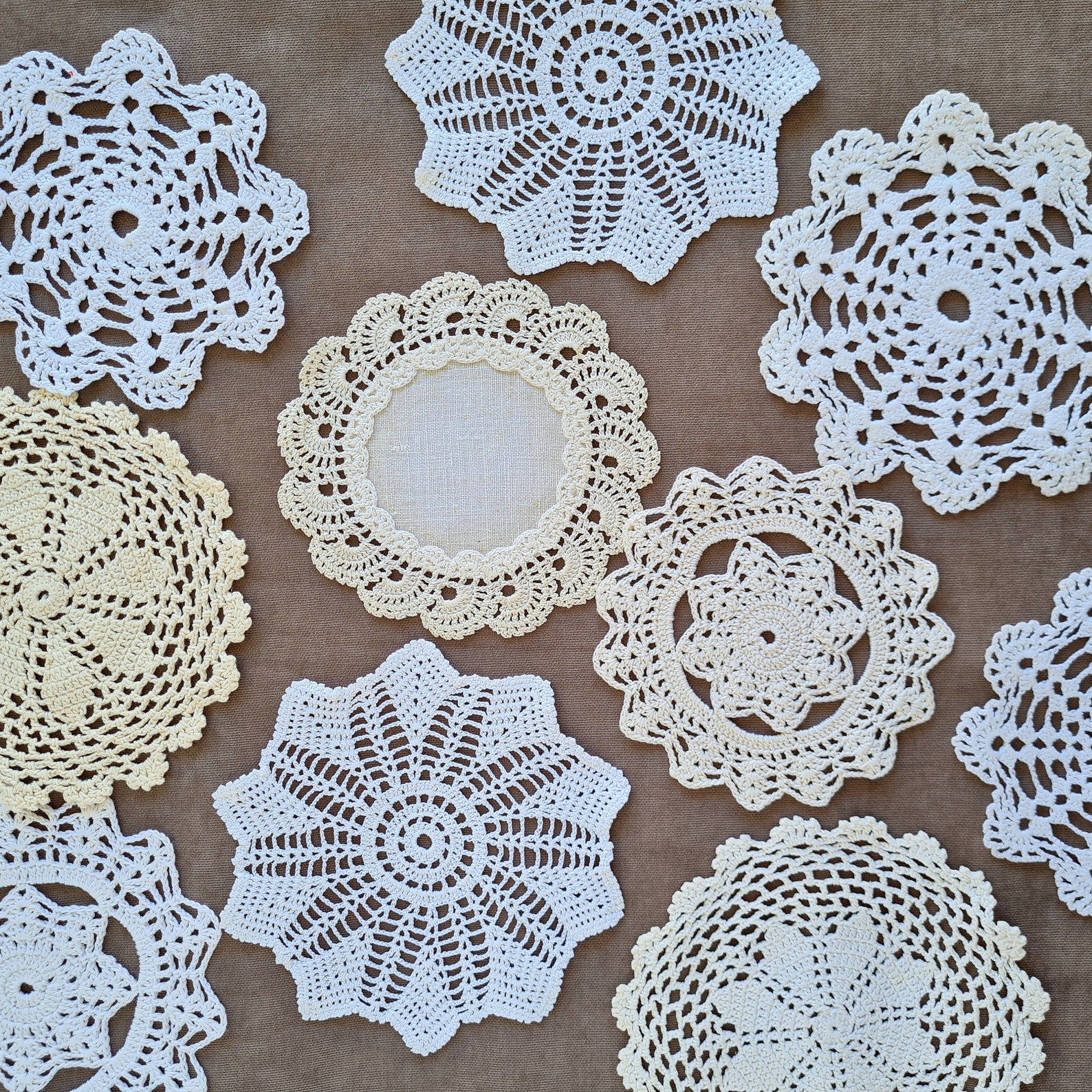 Assorted Doilies Mismatched Set of 10 Mixed Small Doilies | Etsy