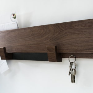 Entryway Wall Rack - Walnut Wood - Etsy