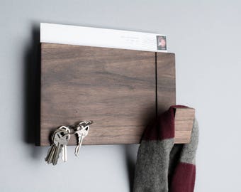 Entryway Wall Rack Walnut Wood | Etsy