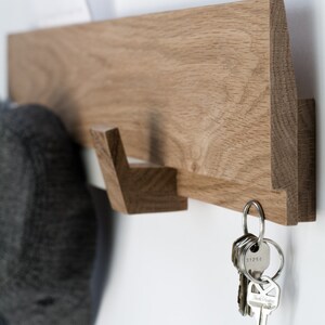 Entryway Wall Rack - White Oak Wood - Etsy