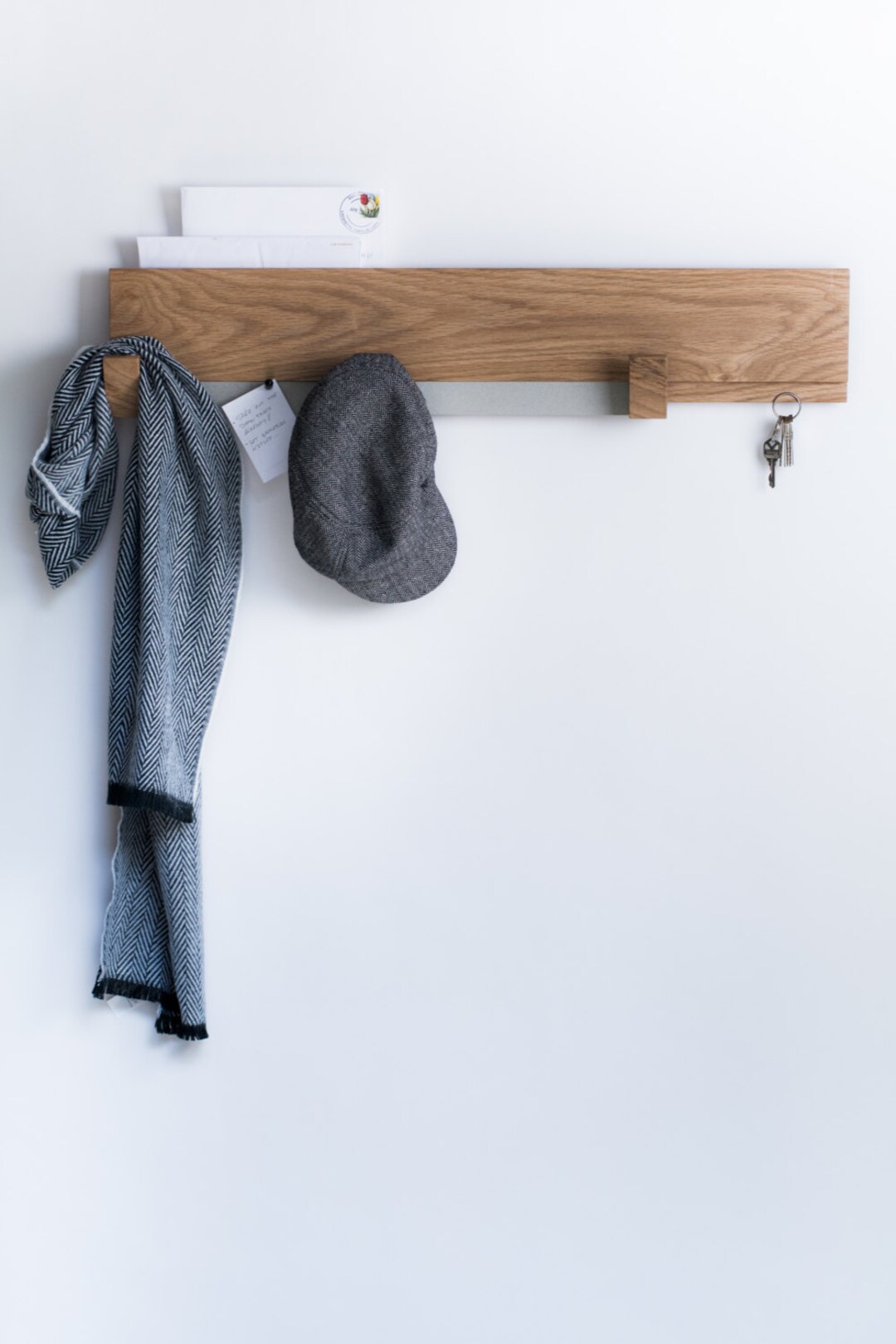 Entryway Wall Rack - White Oak Wood - Etsy