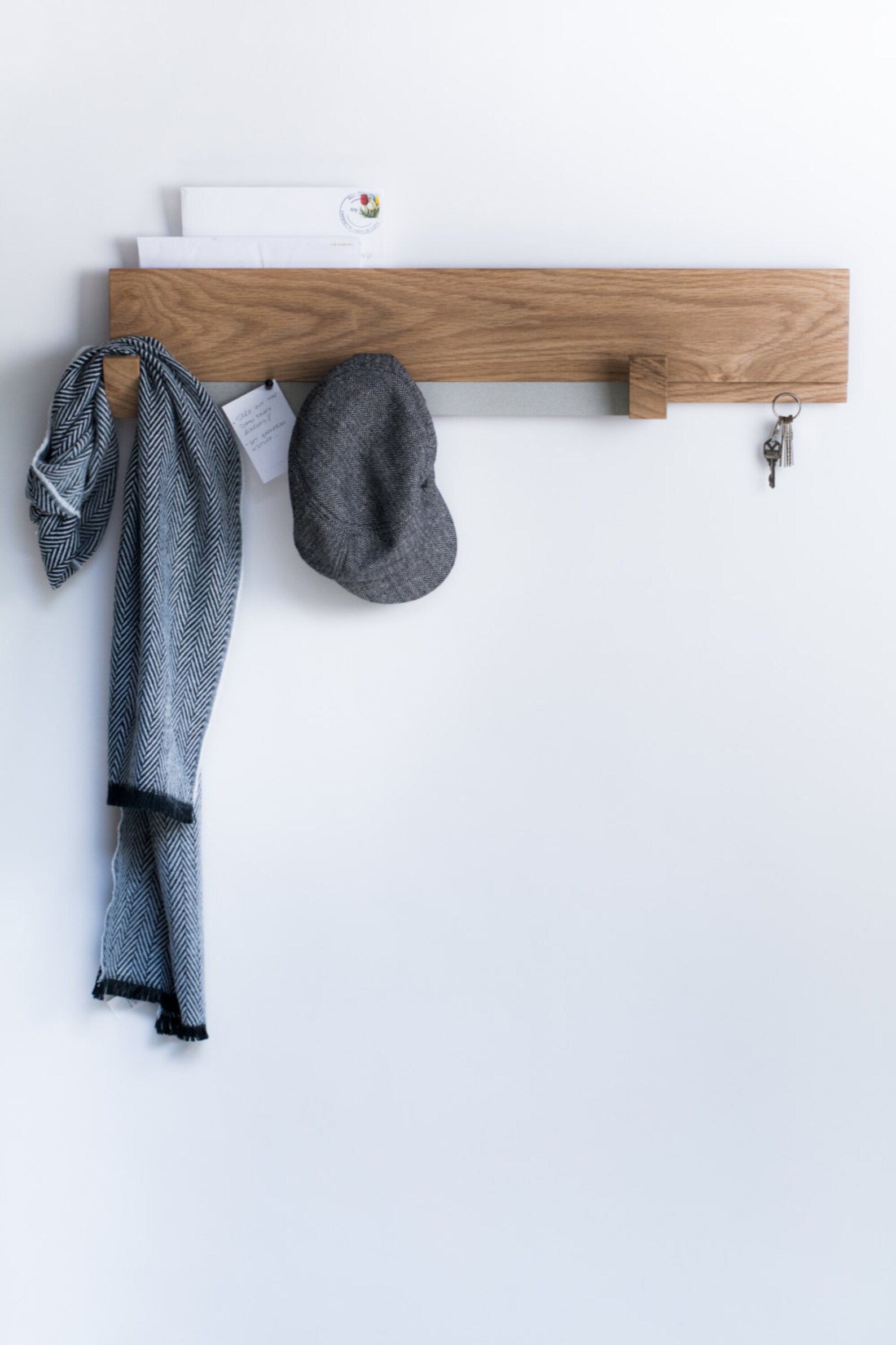 Entryway Wall Rack White Oak Wood - Etsy