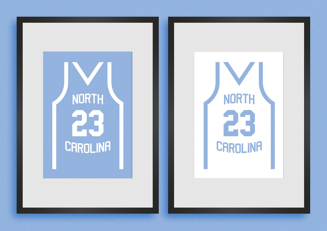 Michael Jordan UNC Jersey Print Set – North Carolina Tar Heels (digital ...