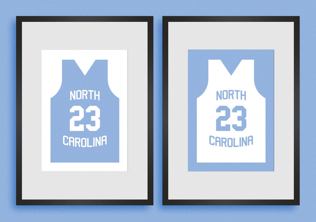 Michael Jordan UNC Jersey Print Set – North Carolina Tar Heels (digital ...
