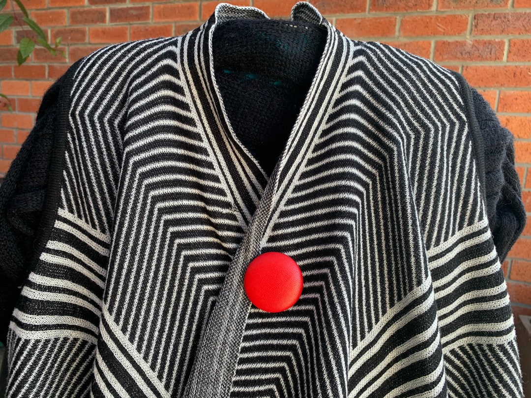 Red Reversible Magnetic Shawl/scarf Fastener and Button Brooch - Etsy