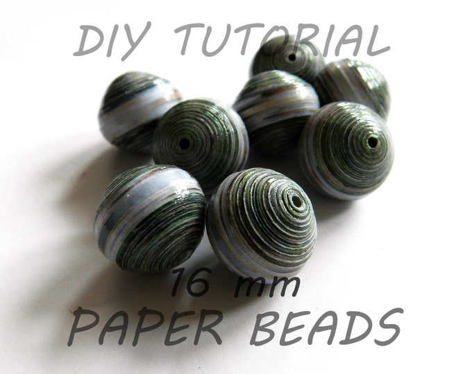 DIY Tutorial How to Realize Big Size 16mm Perfectly Round Paper Beads ...