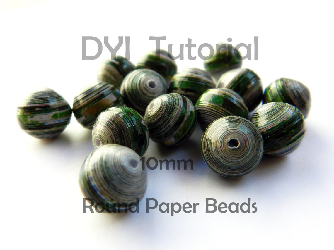 DIY Tutorial Round Paper Beads Small Size 10mm How to Realize | Etsy