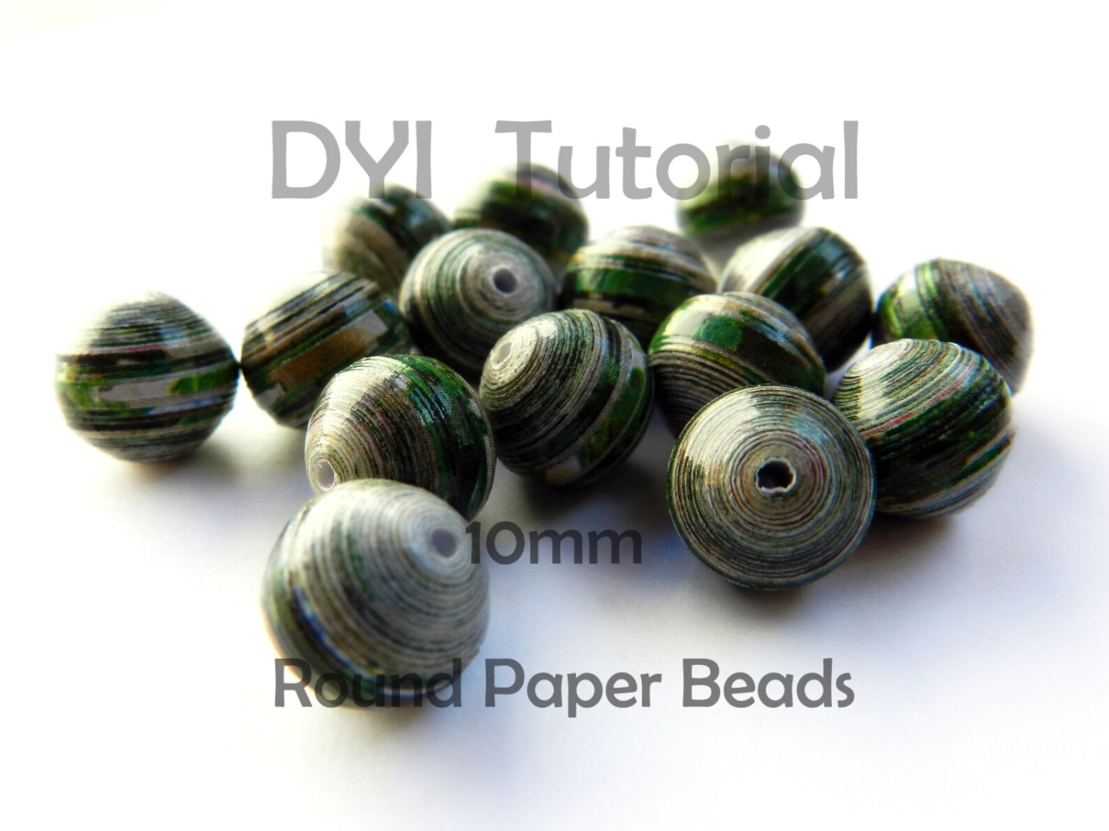 DIY Tutorial Round Paper Beads Small Size 10mm How to Realize | Etsy