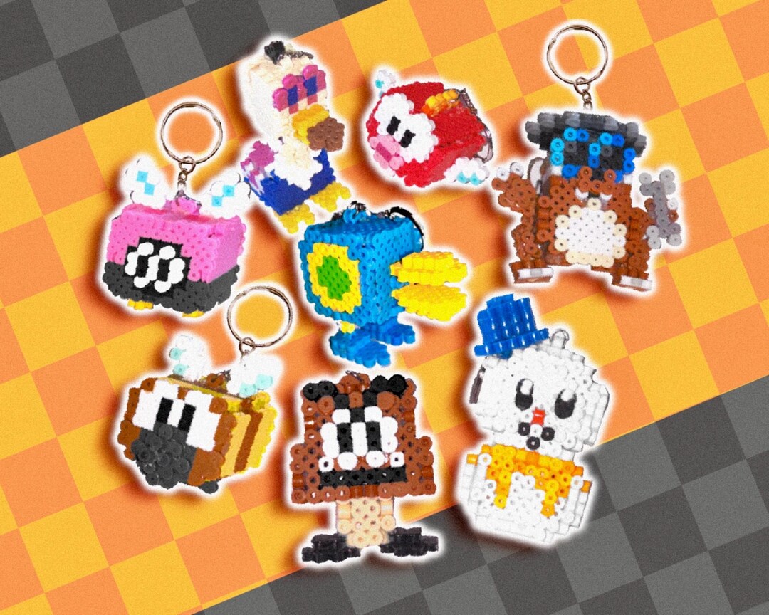 Super Mario Enemies - Perler Bead Figure Keychains | Mario Kart World ...
