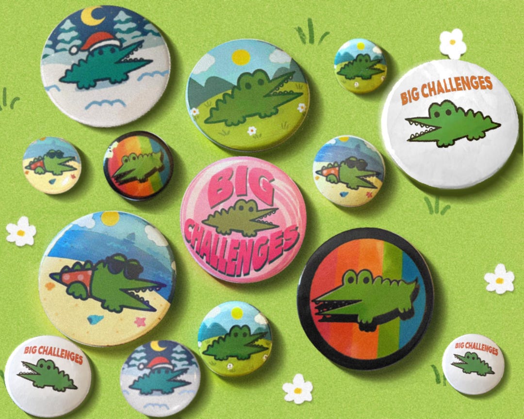 Big Challenges | Sanrio Inspired Button Badges - Etsy