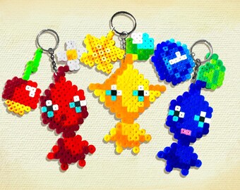 Purple and White Pikmin Bead Sprite Keychains Pikmin 2 - Etsy