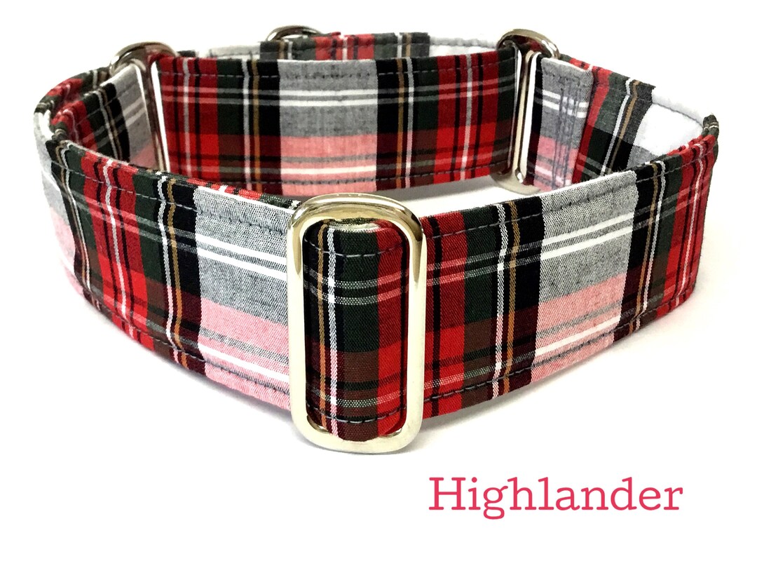 Scottish Tartan Martingale Collar, Greyhound Collar, Whippet Collar ...