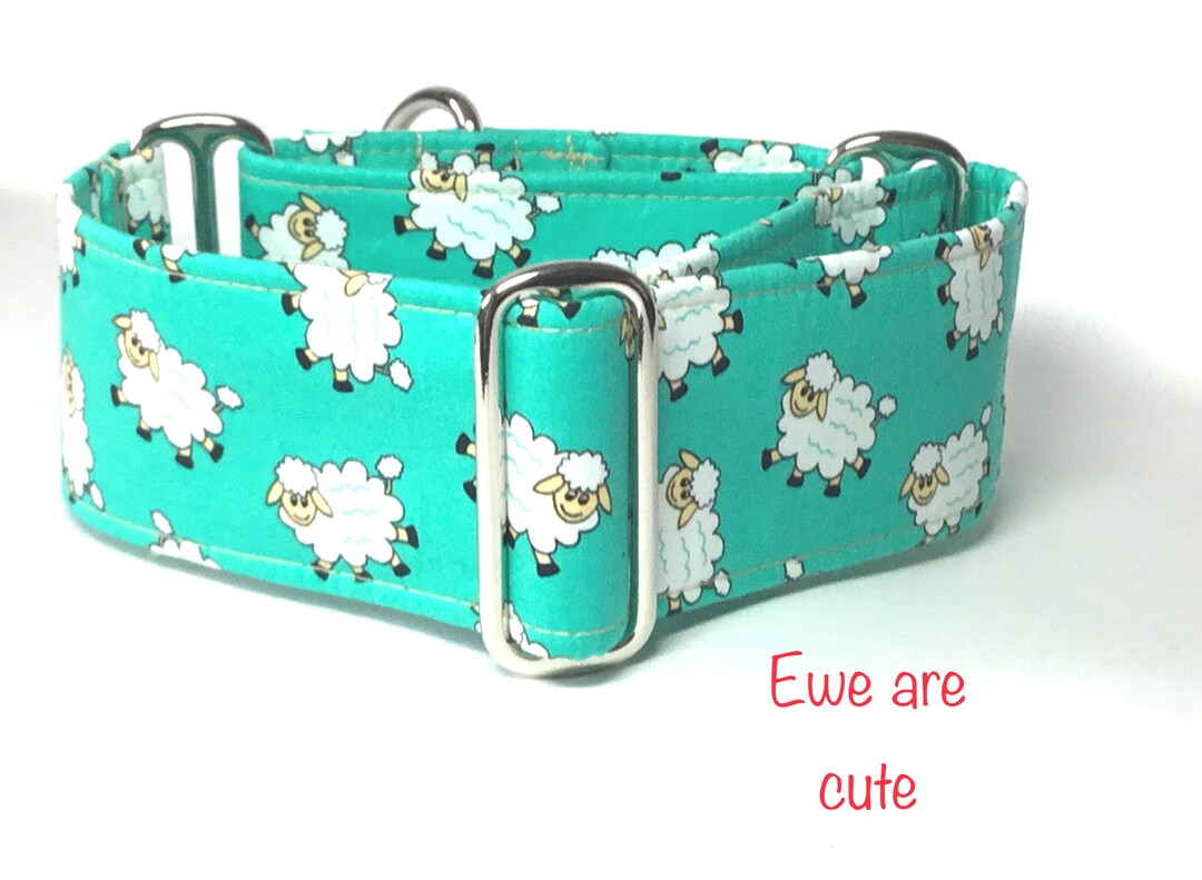 Sheep Design Martingale Collar , Greyhound Collar , Whippet Collar ...