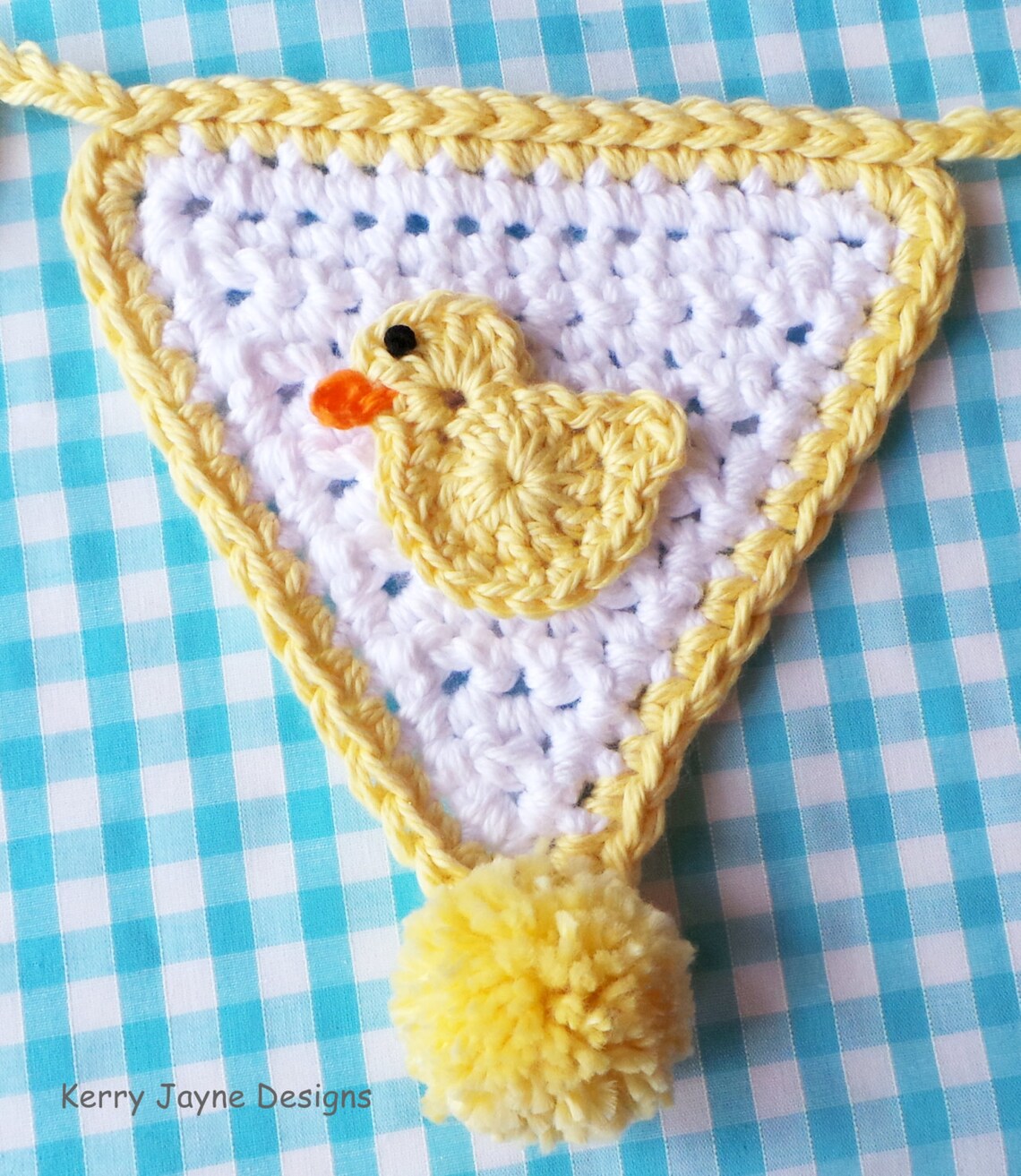 Duck Bunting Crochet Pattern Duck Crochet Pattern Duck Applique Pattern ...