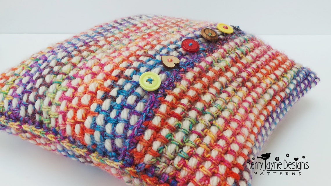 Peruvian Dance Pillow CROCHET PATTERN , Woven Crochet Stitch Pattern ...