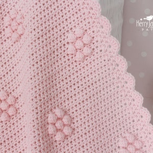 BLANKET CROCHET PATTERN - Bobble Flower Blanket and Throw Crochet ...