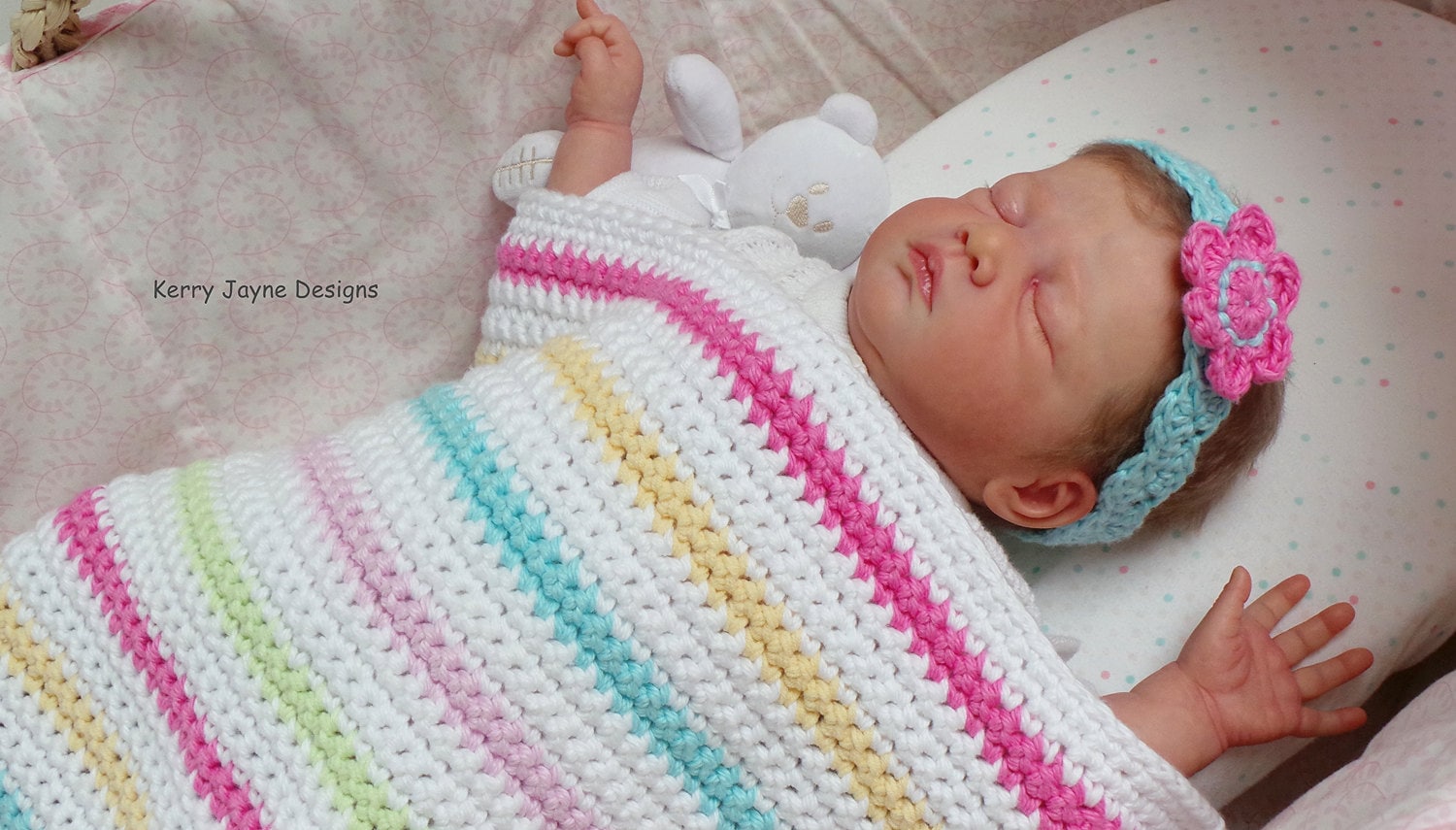 BEGINNERS BABY BLANKET Pattern Easy Crochet Blanket Pattern Photo ...