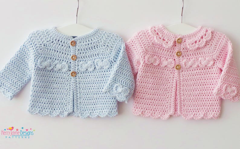 CROCHET CARDIGAN PATTERN Girls Crochet Pattern, Little Bow Cardie, Step ...