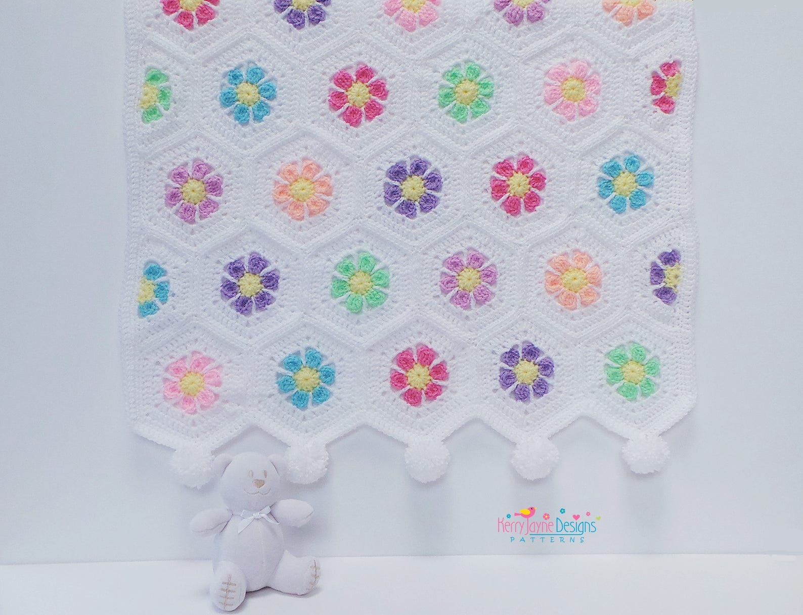 CROCHET PATTERN Doris Daisy Crochet Blanket Pattern Baby Blanket ...