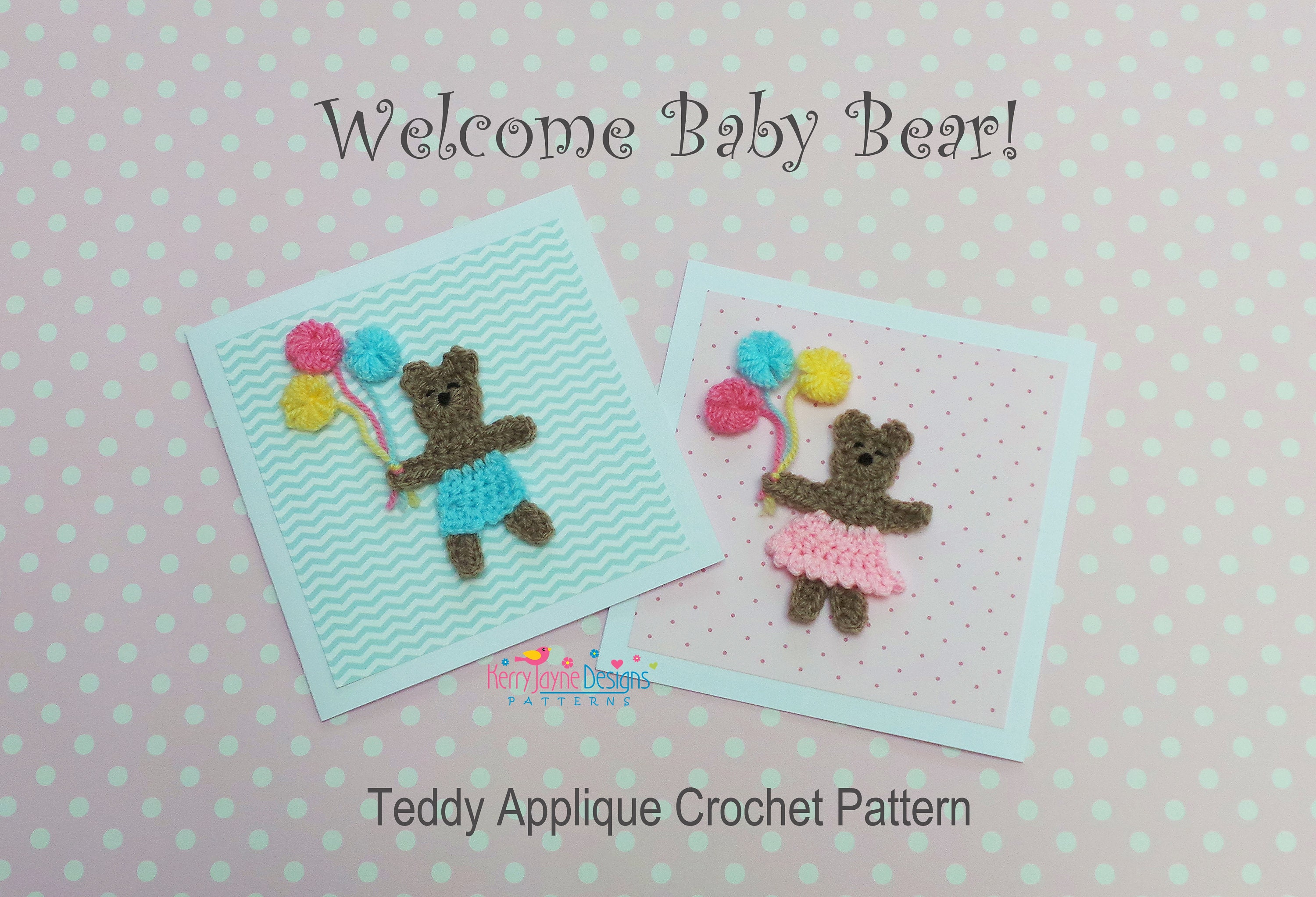TEDDY CROCHET PATTERN Teddy Applique Crochet Pattern Teddy | Etsy