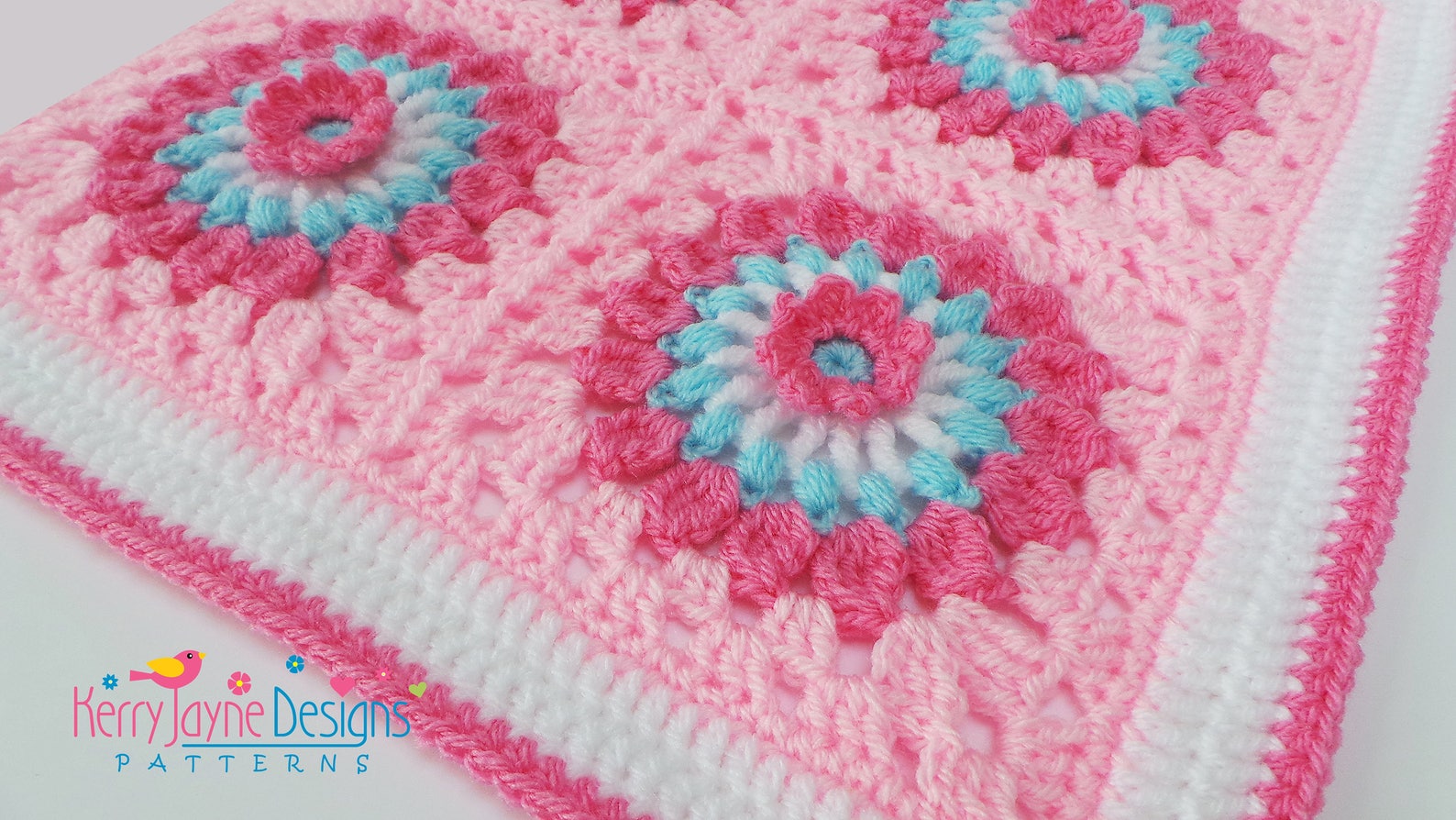 AMAZING DAISY CROCHET Blanket Pattern Granny Square Blanket | Etsy